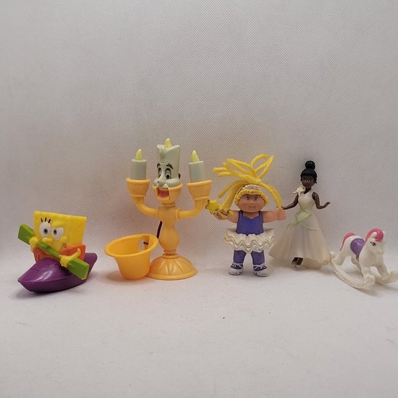 Disney | Toys | Lot Of 5 Toys Spongebob Beauty And The Beast Cabbage ...